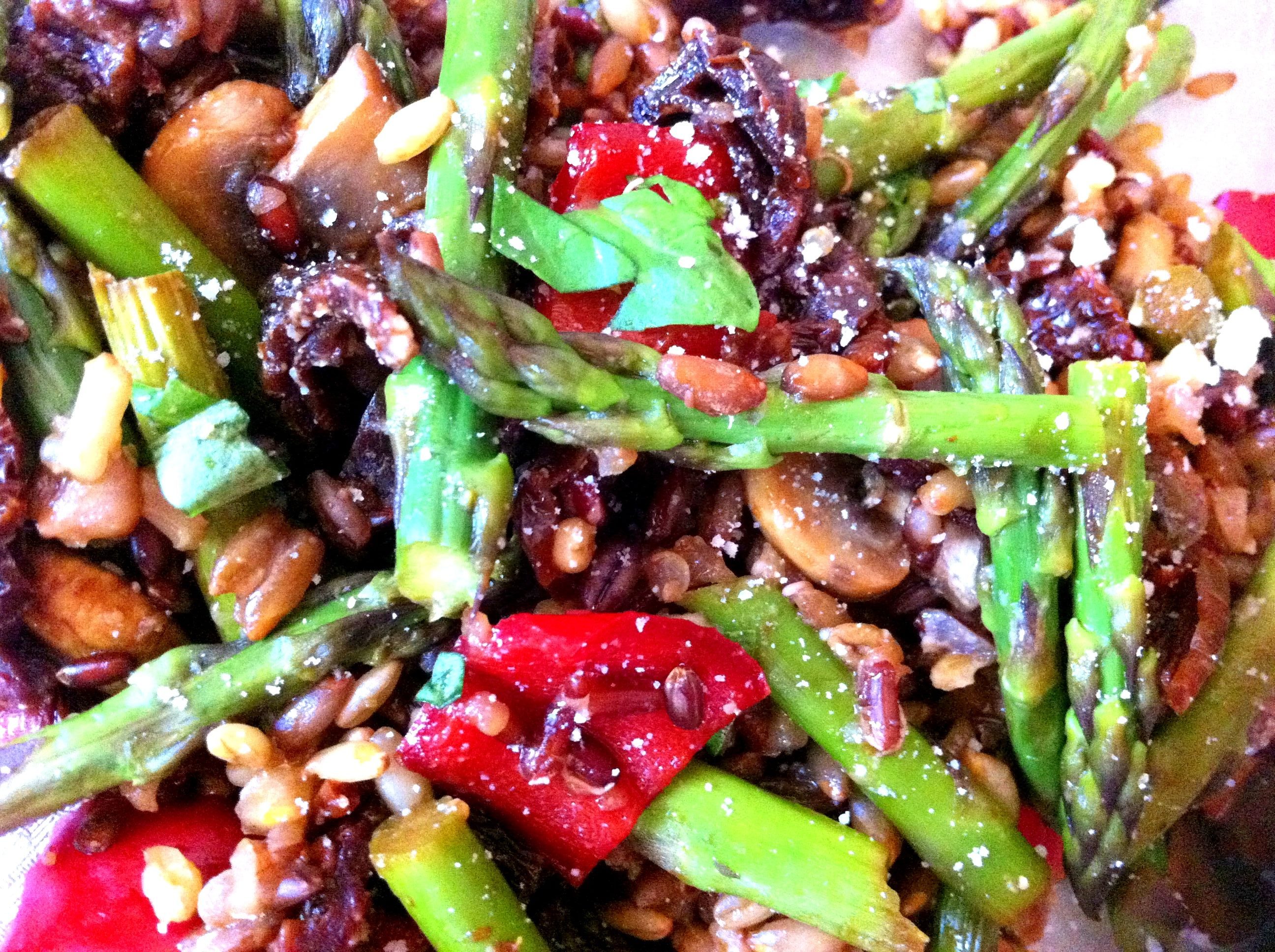 Spring Veggies with Brown Rice - Easy Peasy Eats